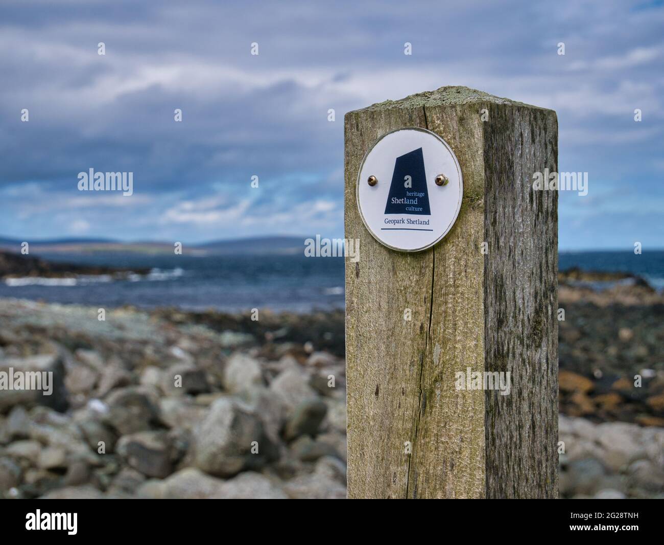 Geopark shetland sign hi-res stock photography and images - Alamy