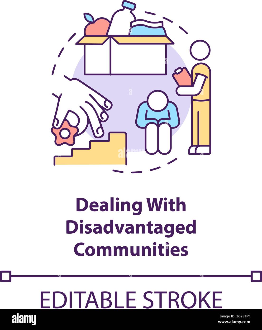 Poor disadvantaged community Stock Vector Images - Alamy