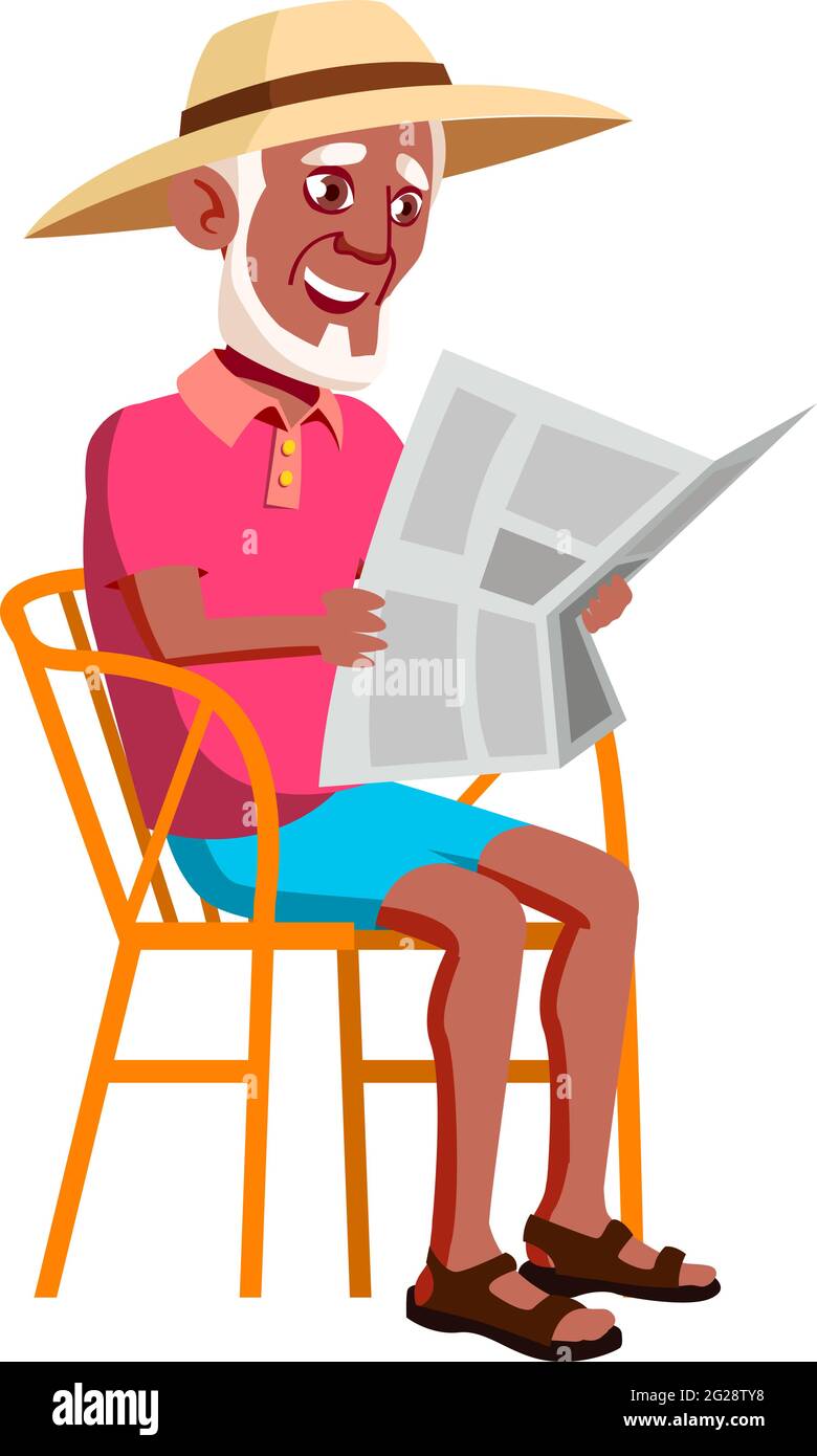 Cartoon Reading Newspaper