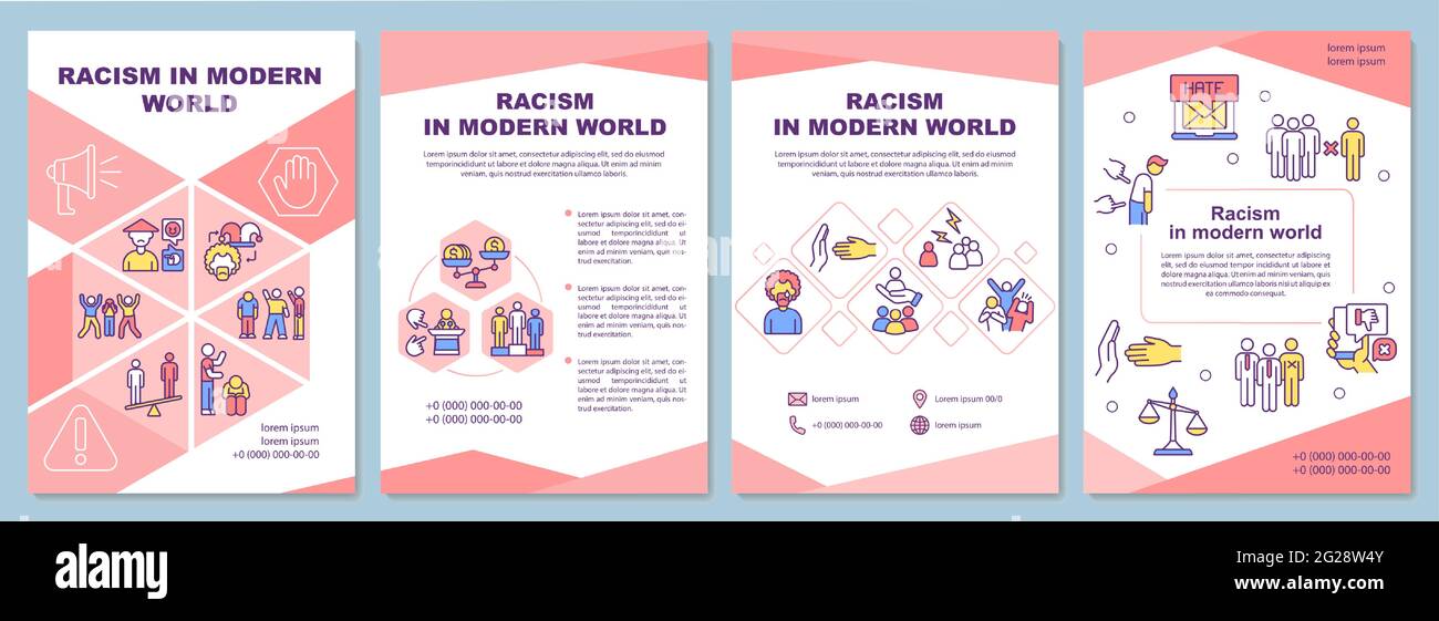Racism in modern world brochure template Stock Vector Image & Art - Alamy