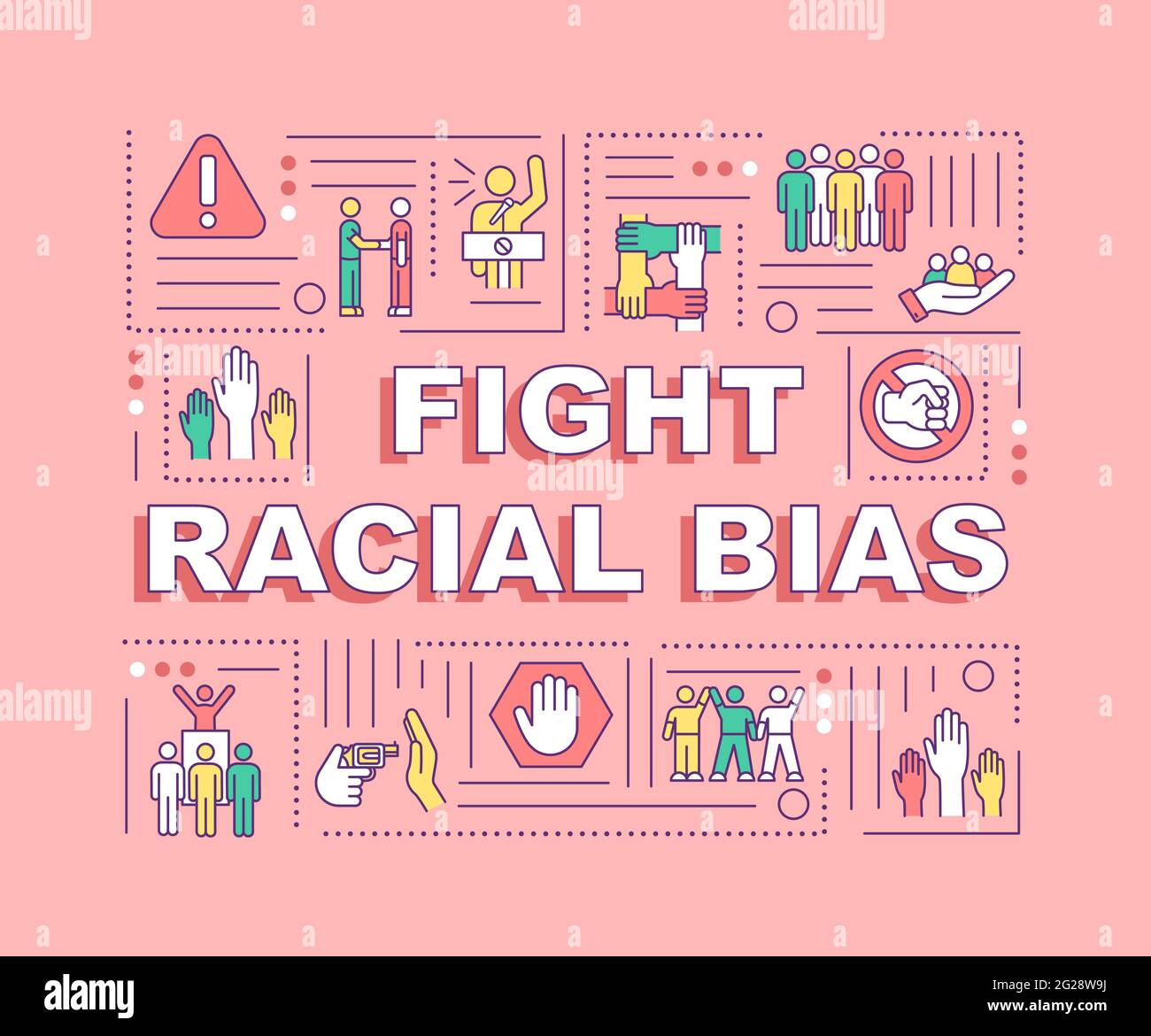 Racial segregation concept word cloud hi-res stock photography and ...