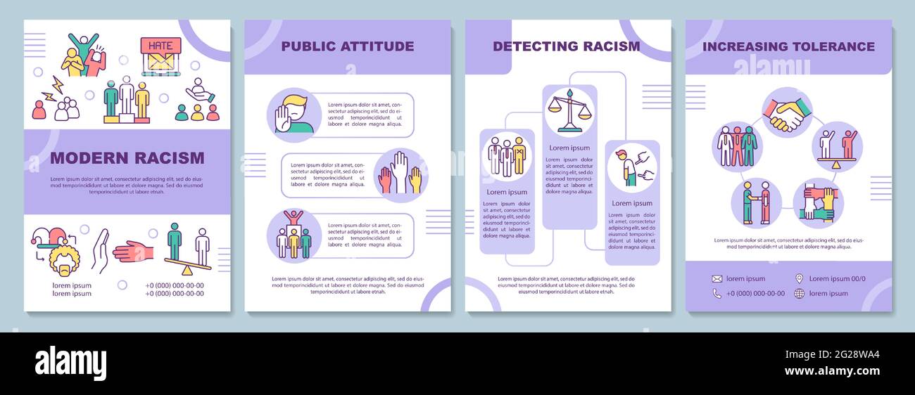 Modern racism brochure template Stock Vector Image & Art - Alamy