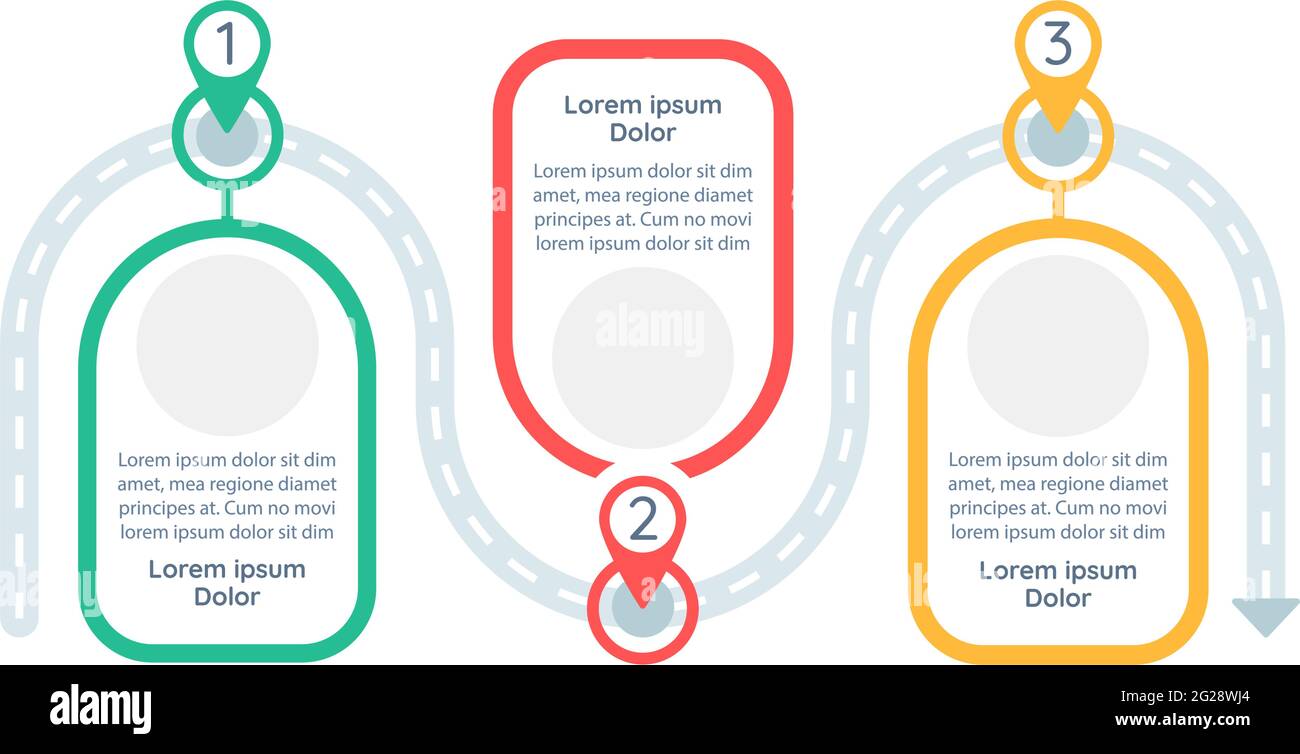 Long-term goals achieving vector infographic template Stock Vector ...