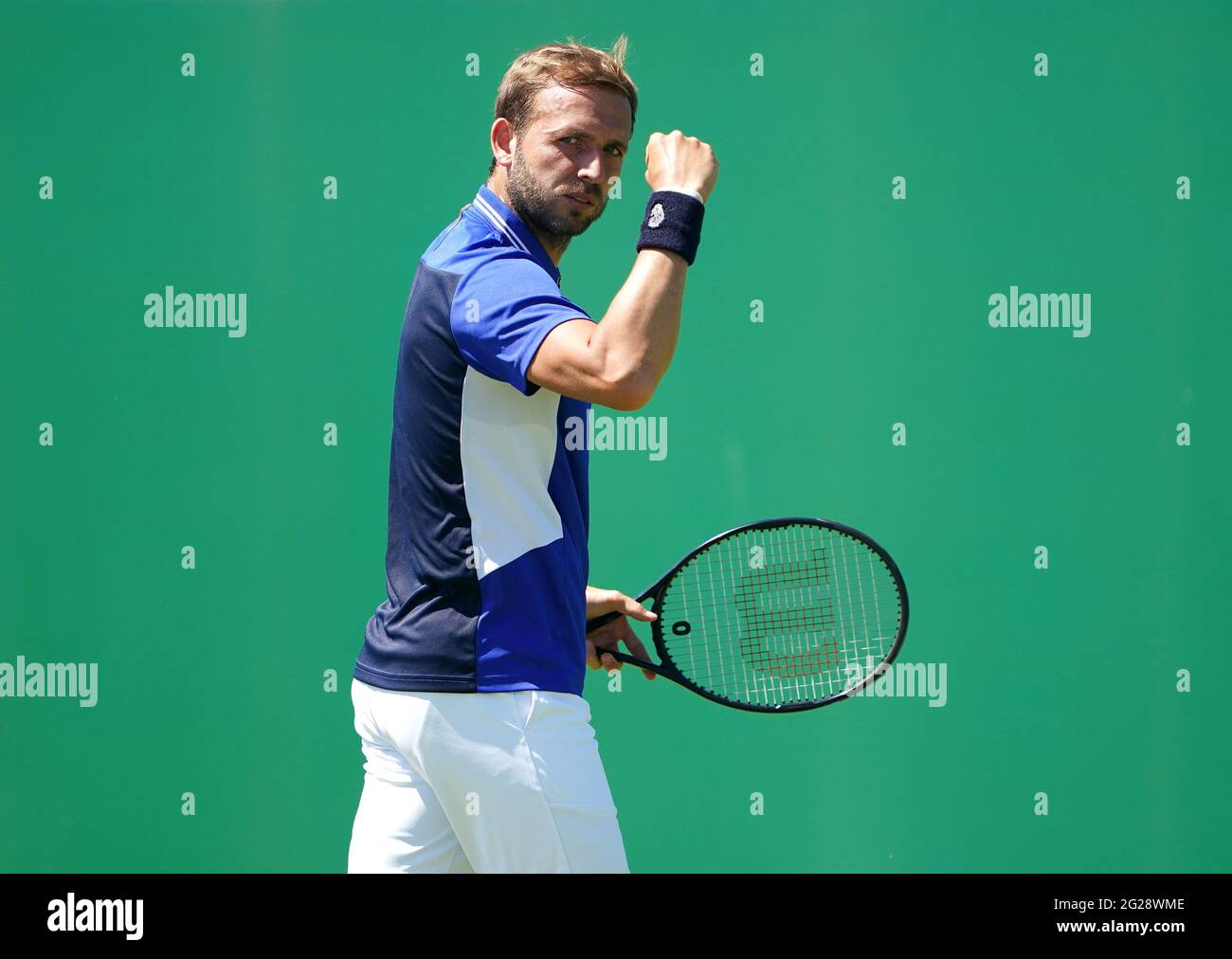 Great Britain's Dan Evans celebrates winning his match against ...