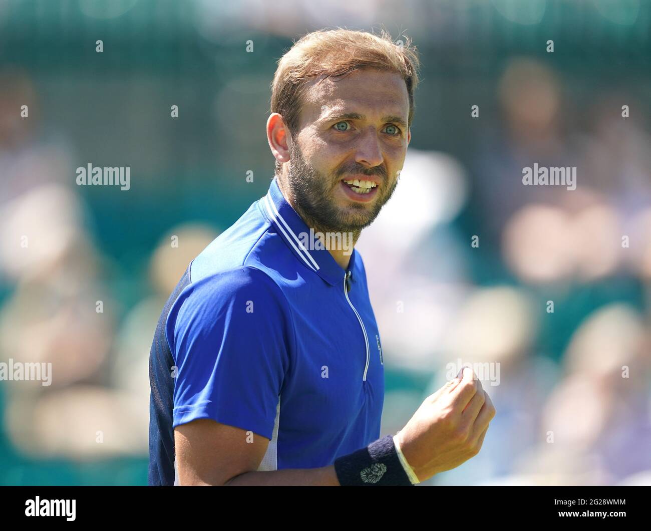 Great Britain's Dan Evans celebrates winning his match against ...