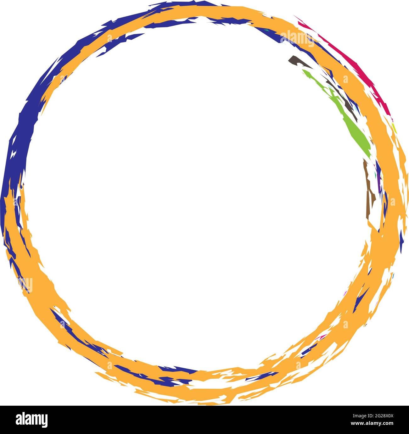 Grungy, textured circle element set. Grunge circles – Stock vector ...