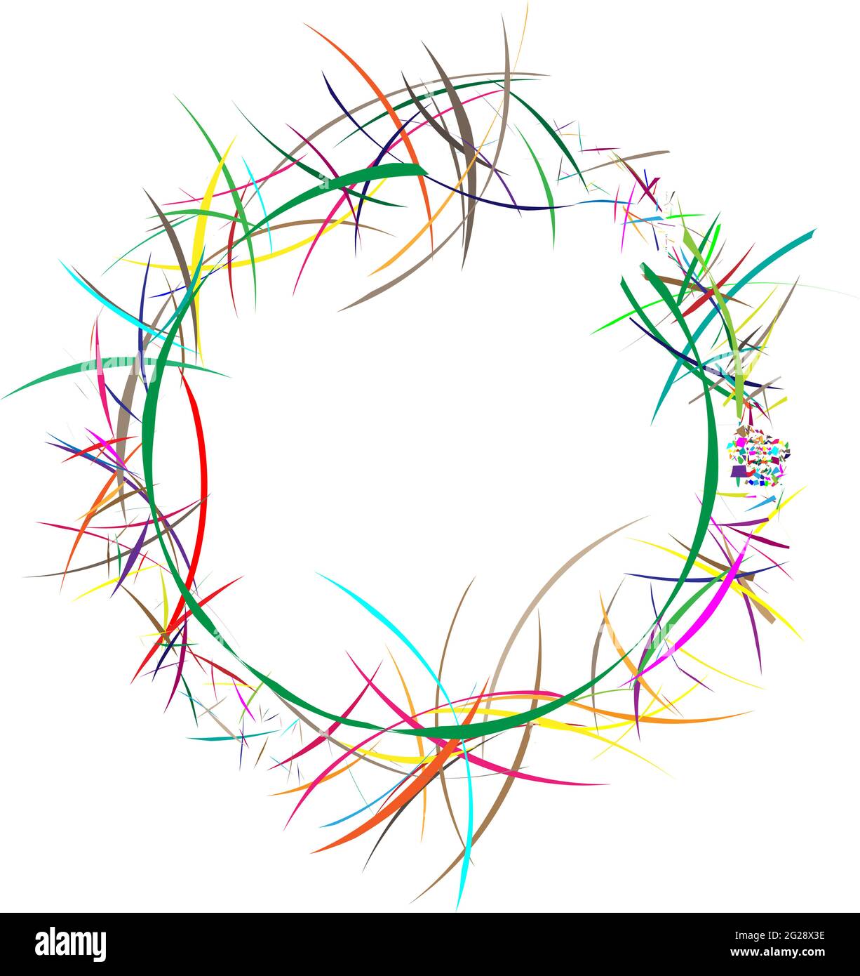 Abstract radial shape, design element vector – Stock vector ...
