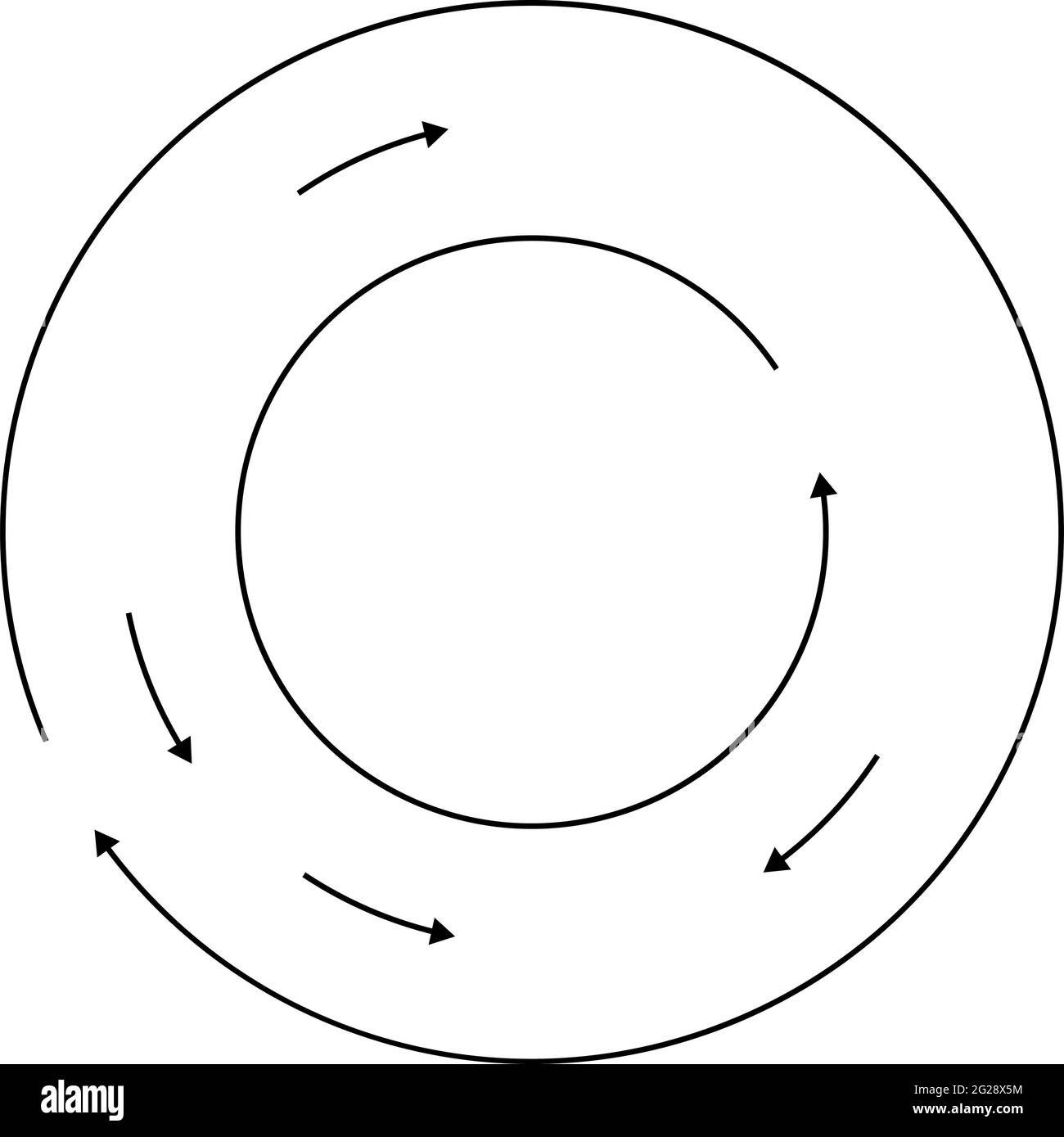 Circular, cyclic arrows circle element – Stock vector illustration ...