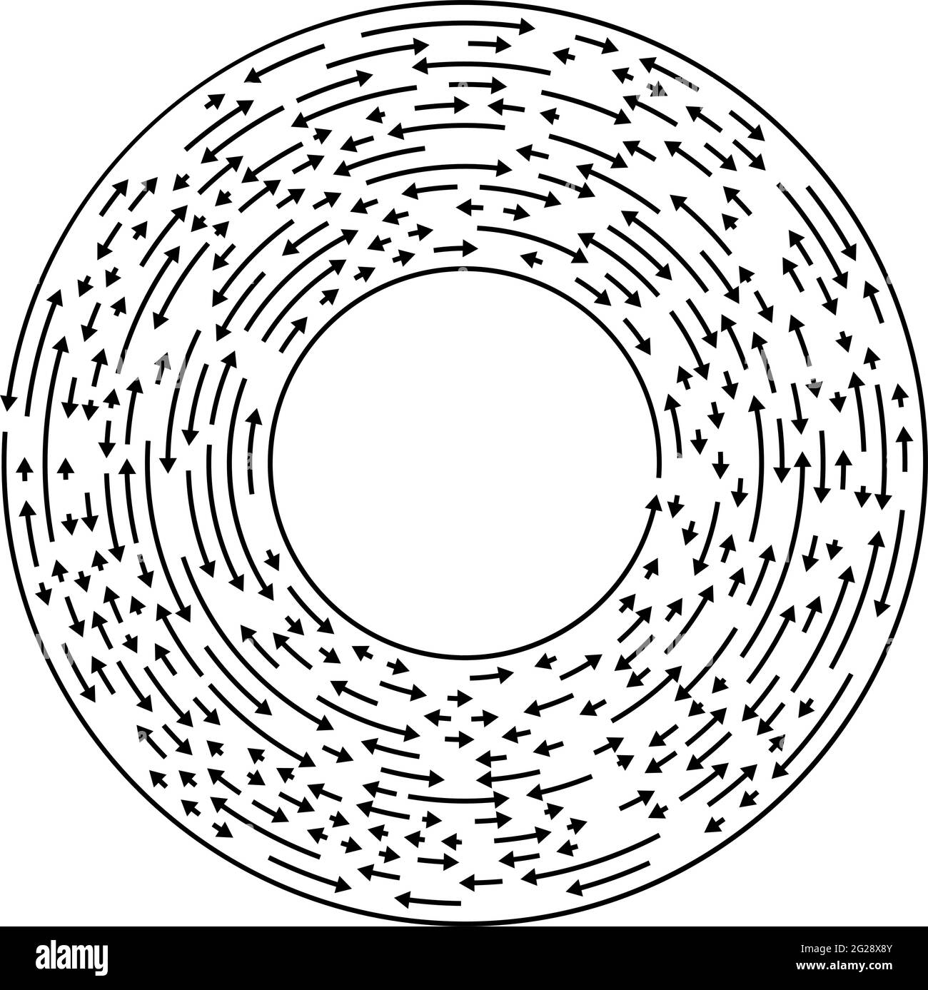 Circular, cyclic arrows circle element – Stock vector illustration ...