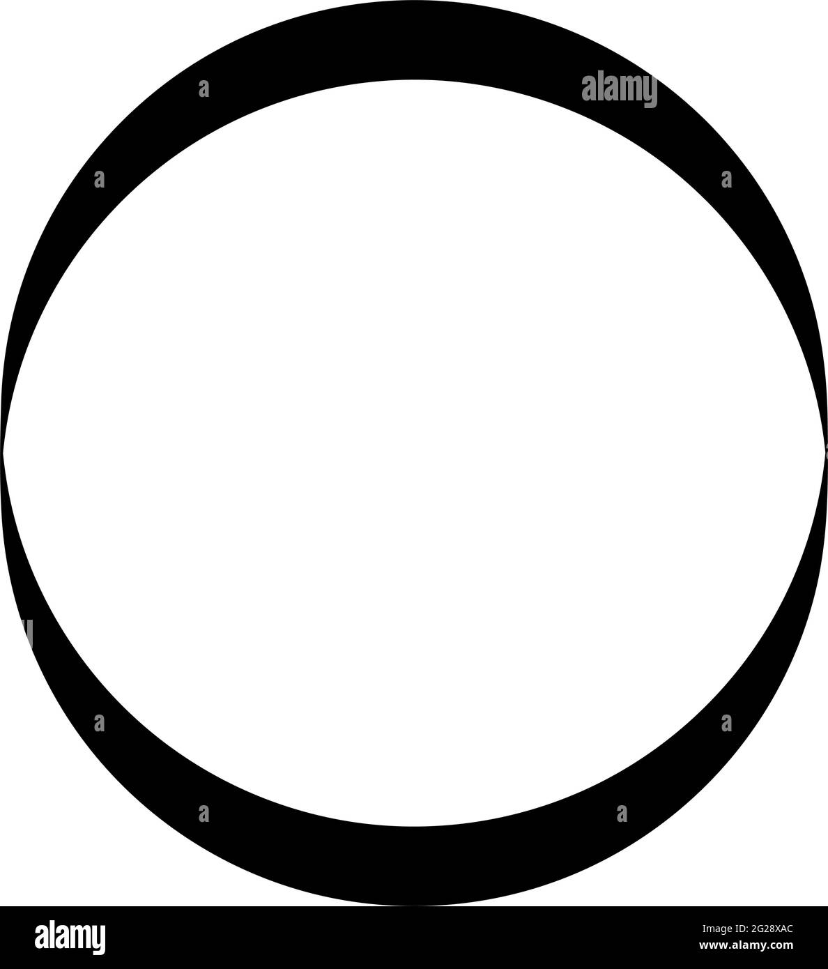 Simple caligraphic circle, oval, ellipse elements. Circle frame, circle ...
