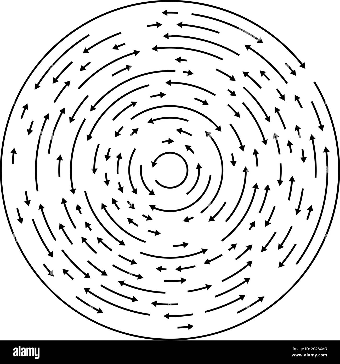 Circular, cyclic arrows circle element – Stock vector illustration ...