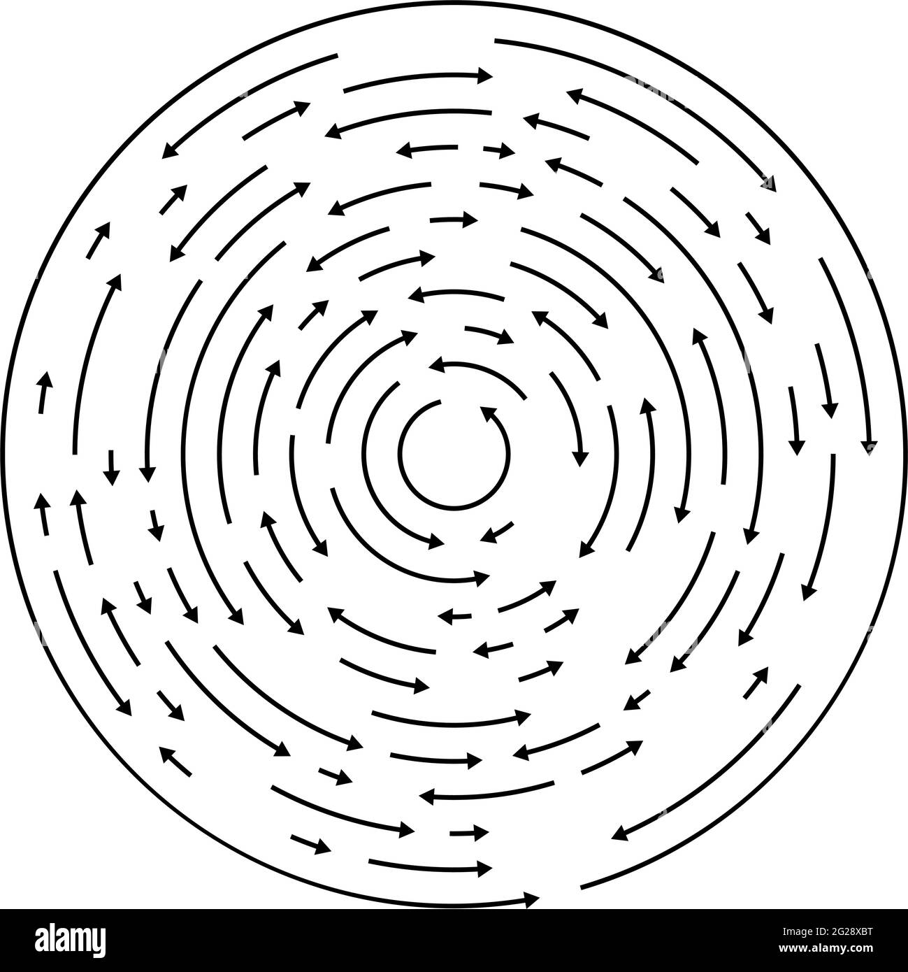 Circular, cyclic arrows circle element – Stock vector illustration ...