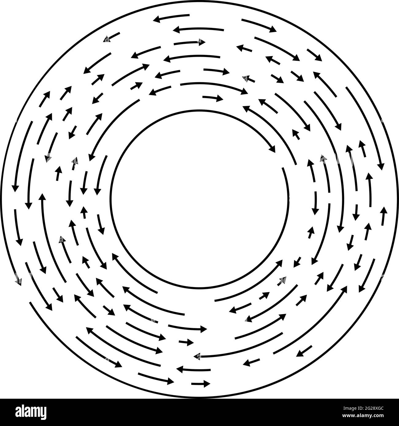 Circular, cyclic arrows circle element – Stock vector illustration ...