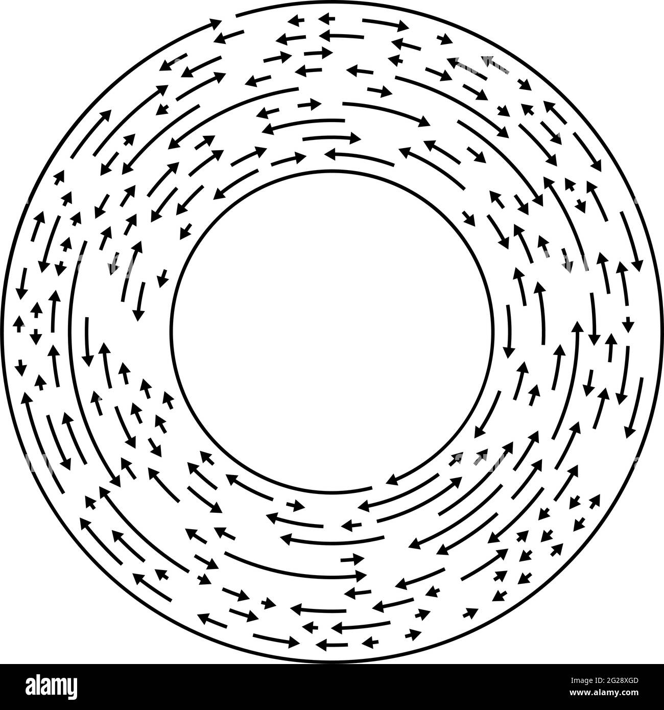 Circular, cyclic arrows circle element – Stock vector illustration ...