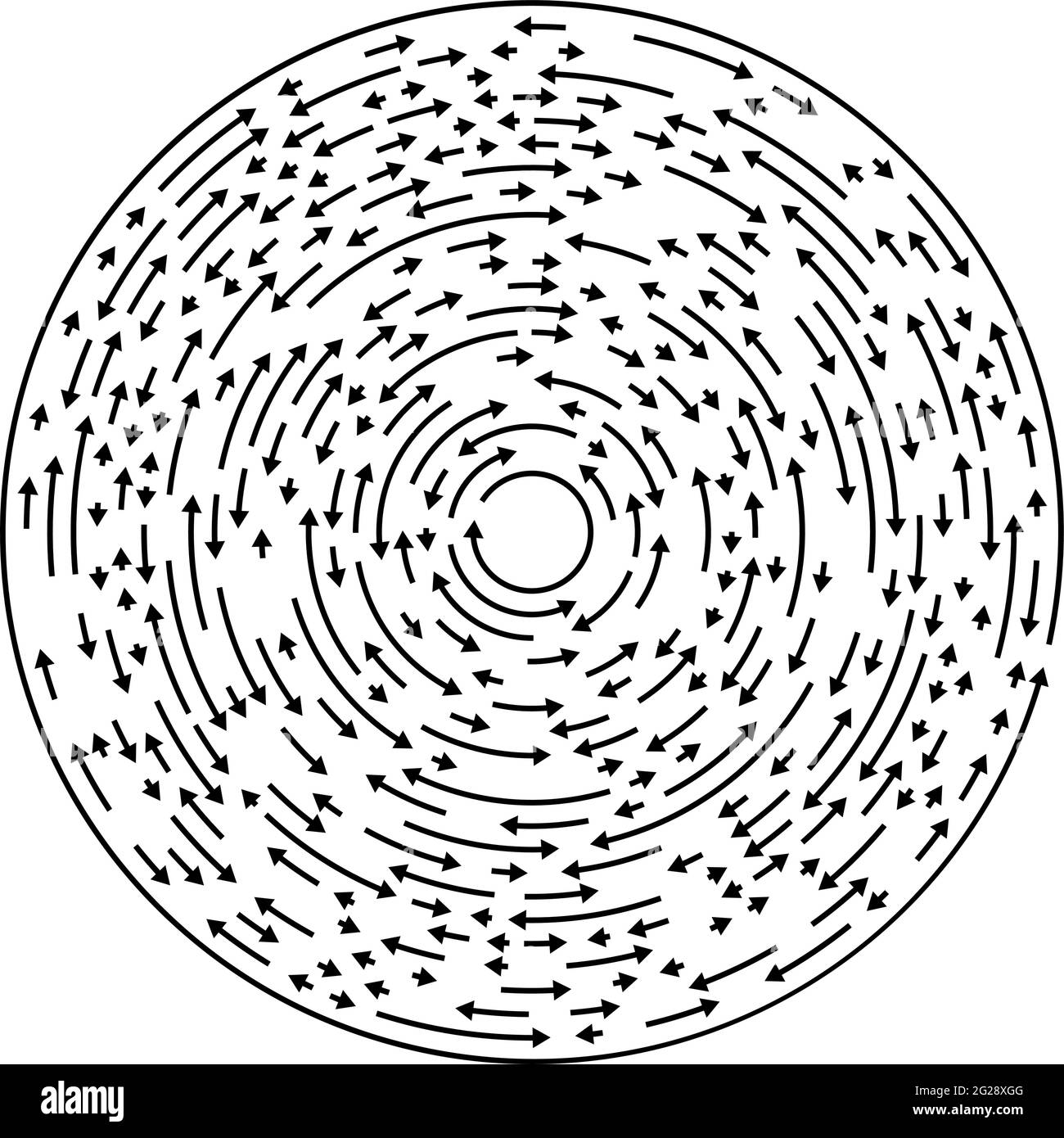 Circular, cyclic arrows circle element – Stock vector illustration ...