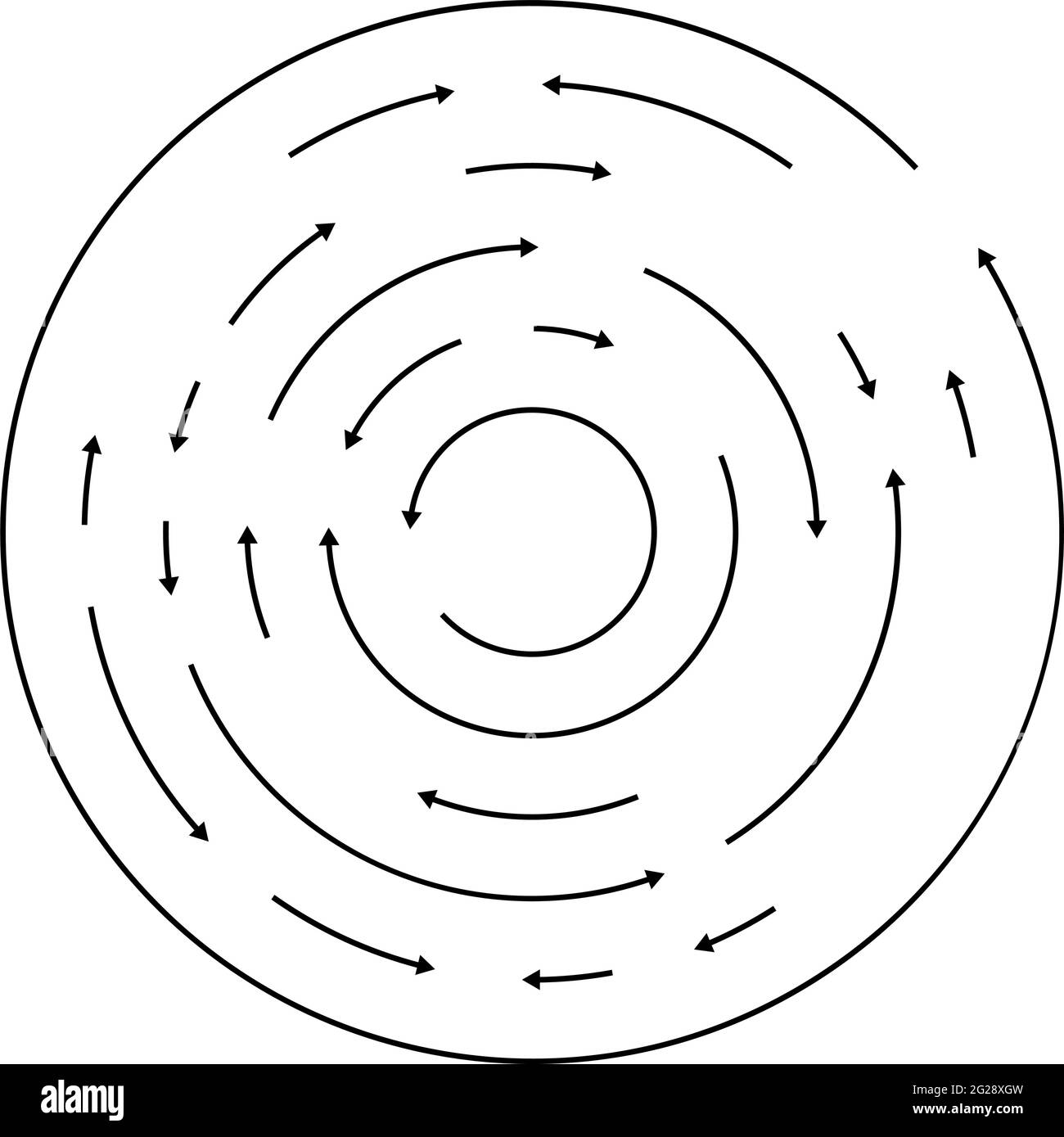 Circular, cyclic arrows circle element – Stock vector illustration ...