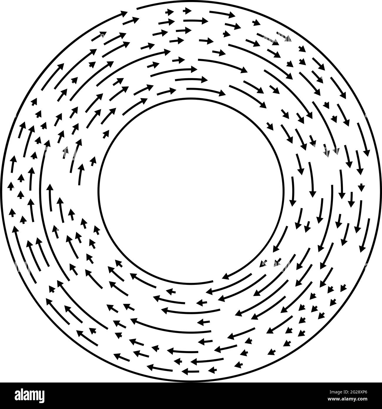 Circular, cyclic arrows circle element – Stock vector illustration ...