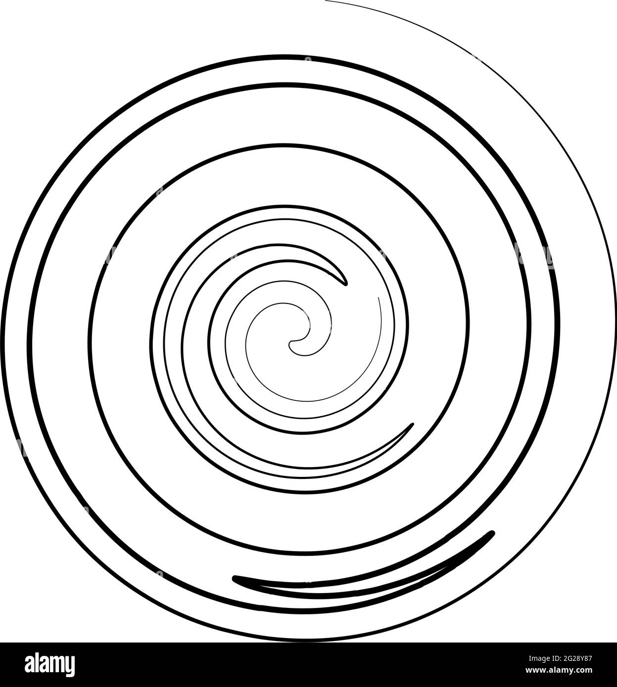 Abstract spiral, swirl and twirl. Voilute, helix, cochlear element ...