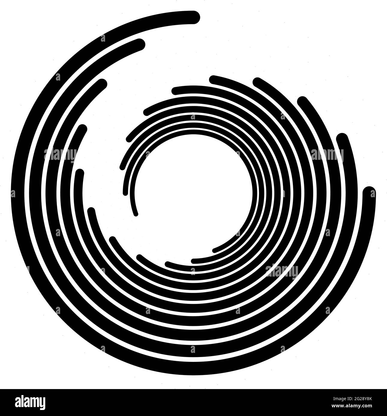 Abstract spiral, swirl and twirl. Voilute, helix, cochlear element ...