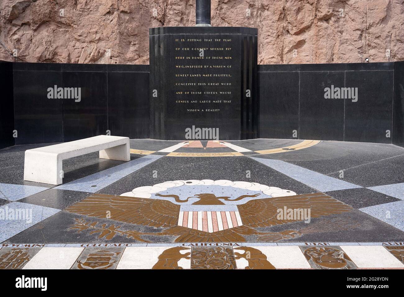 A memorial star map at Hoover Dam, Sunday, March 7, 2021, near Boulder ...