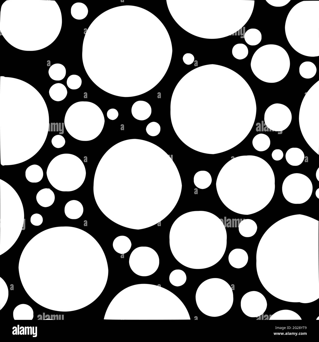 Random dots, random circles black and white, monochrome design element ...