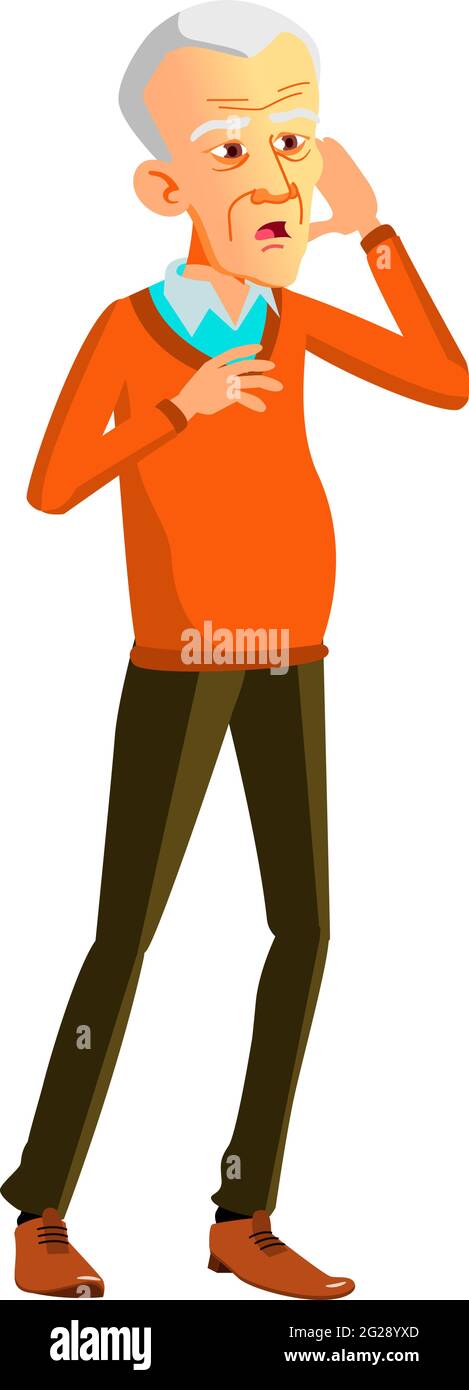 aged man scary from meteor in night sky cartoon vector Stock Vector ...