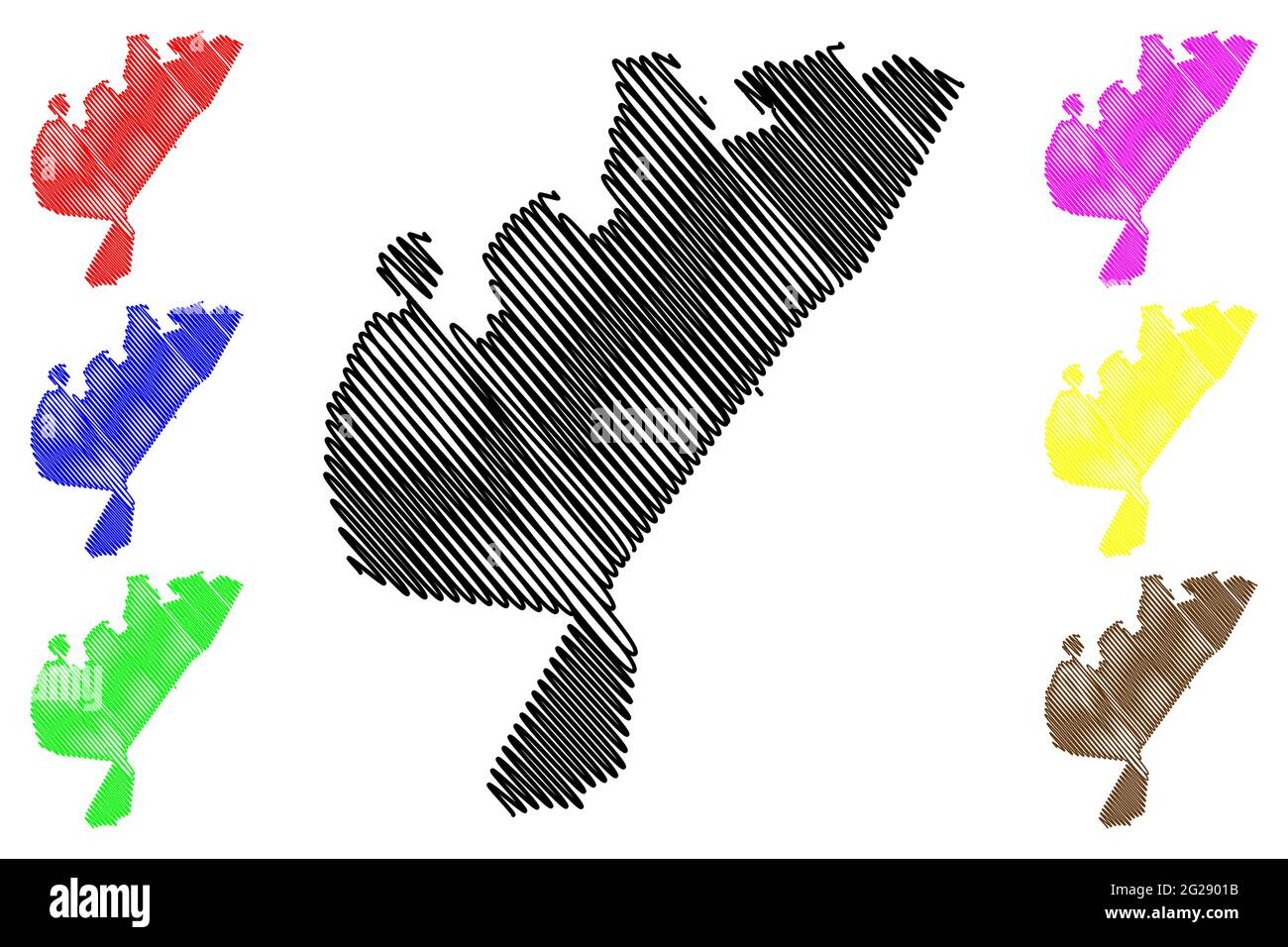 Galax virginia map hi-res stock photography and images - Alamy