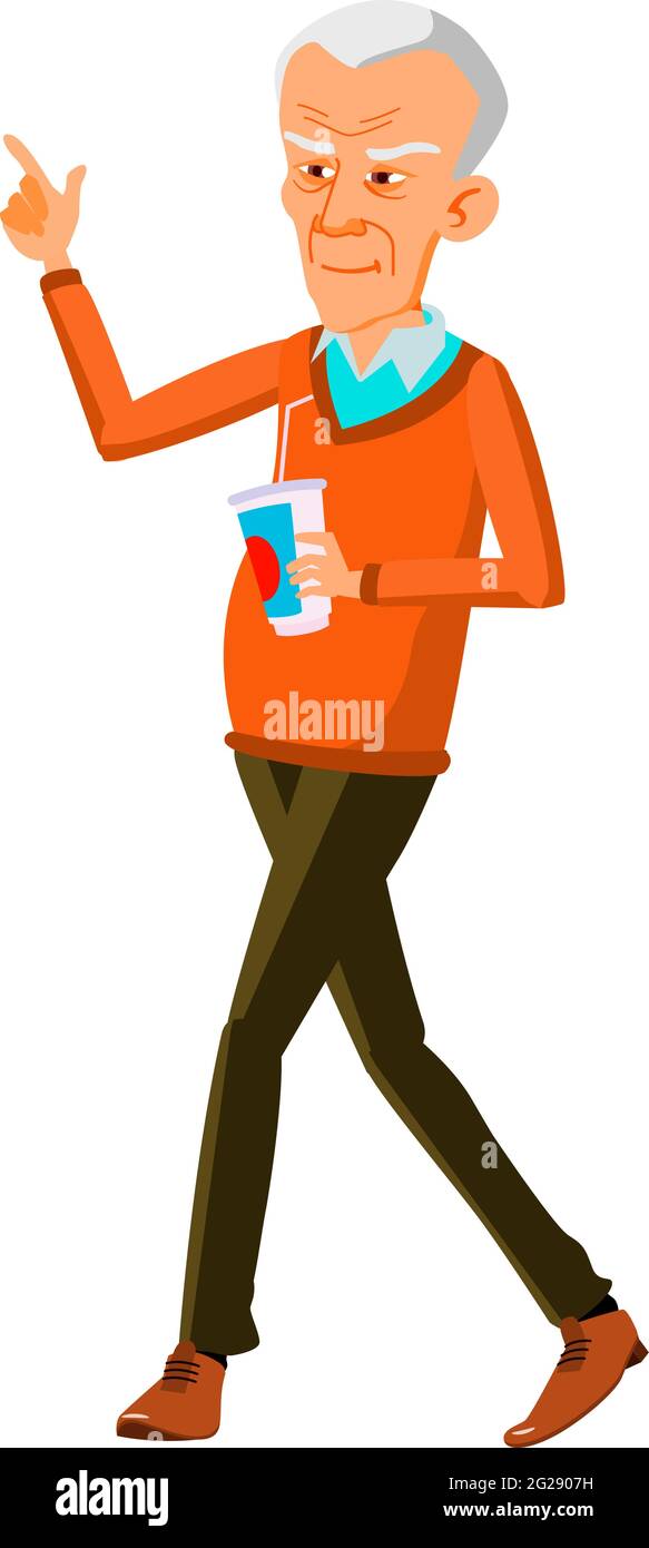 Happy Old Man Cartoon Architecture Old Man Front PNG Download Free