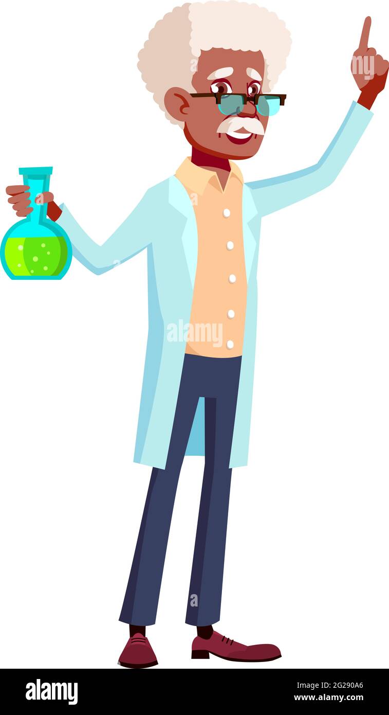 mature adult man scientist made scientific discovery in laboratory ...