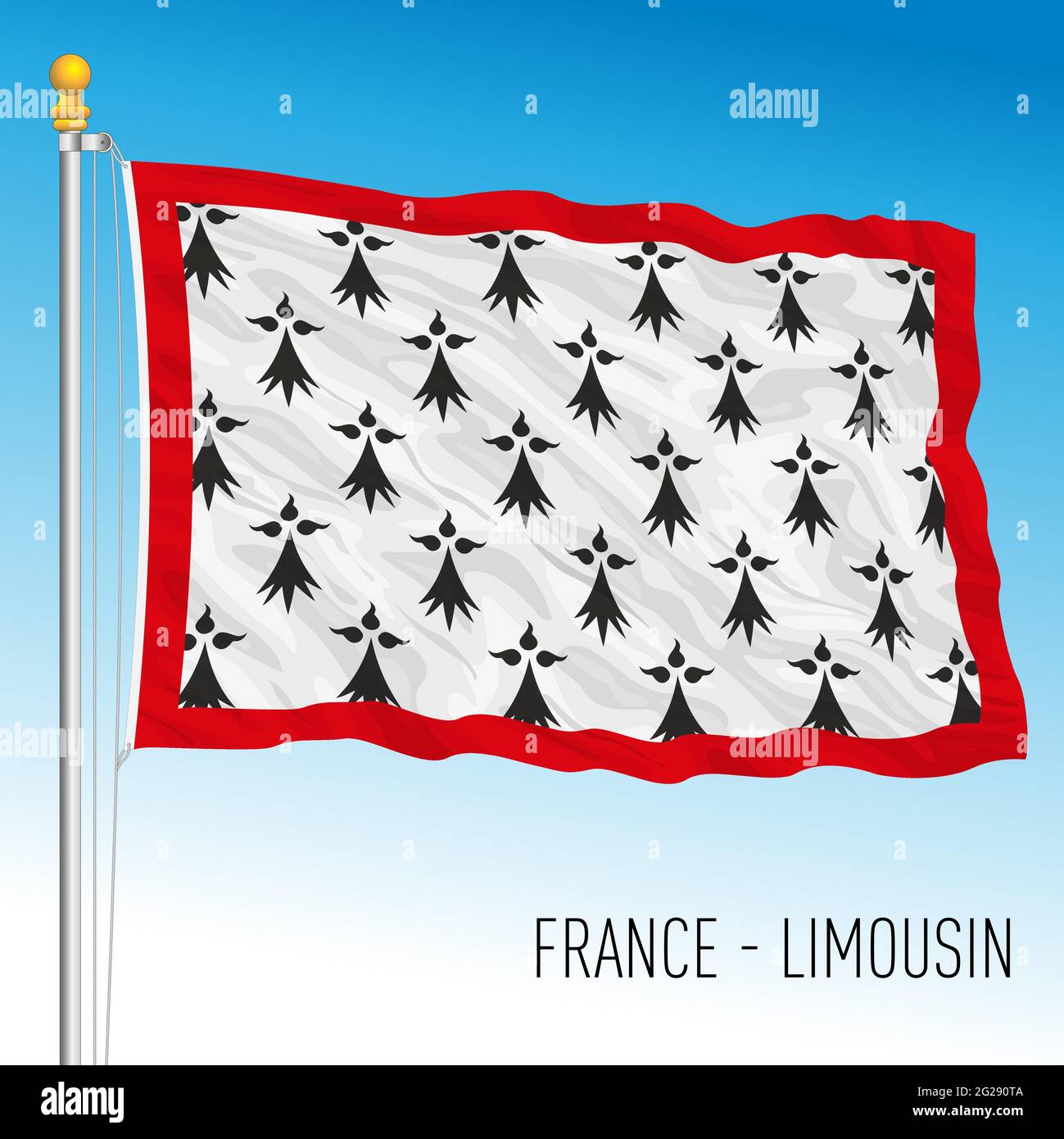 Flag of limousin Stock Vector Images - Alamy