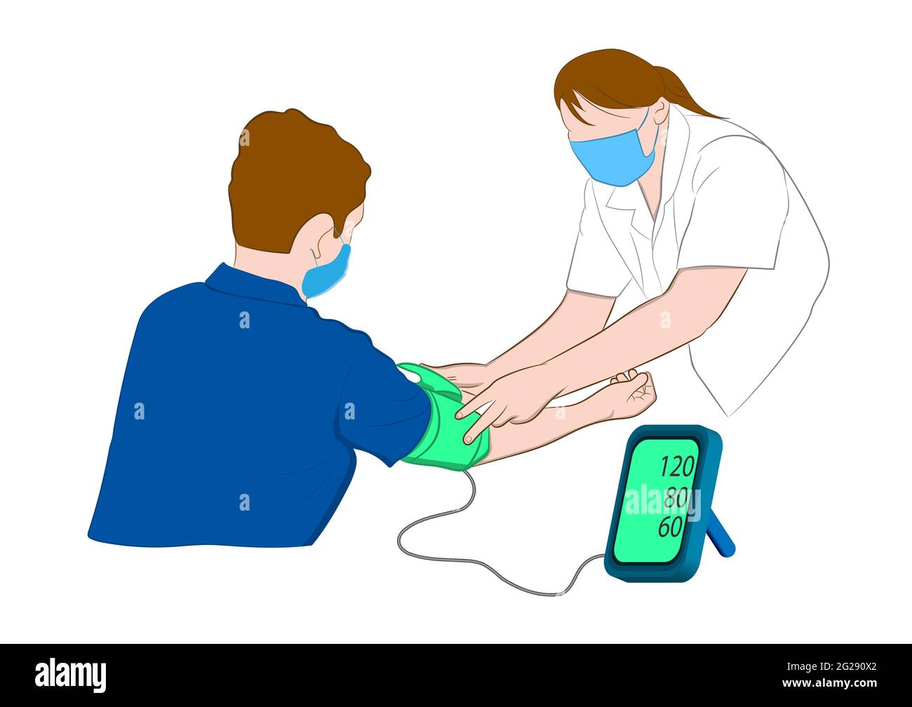 graphics image doctor check measuring blood pressure concept healthcare ...