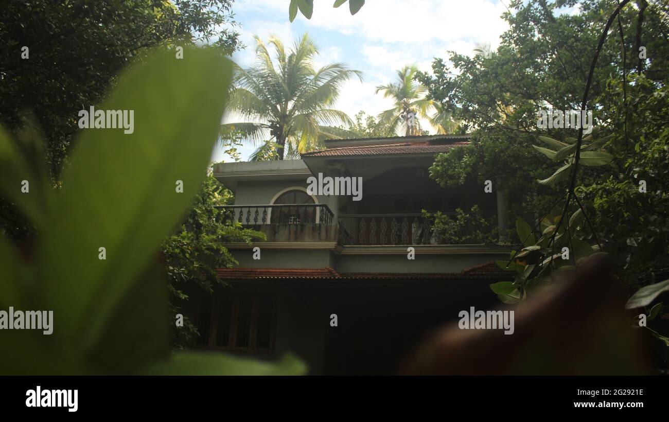 Traditional Large Modern House inside Forest in Kerala, India Stock ...