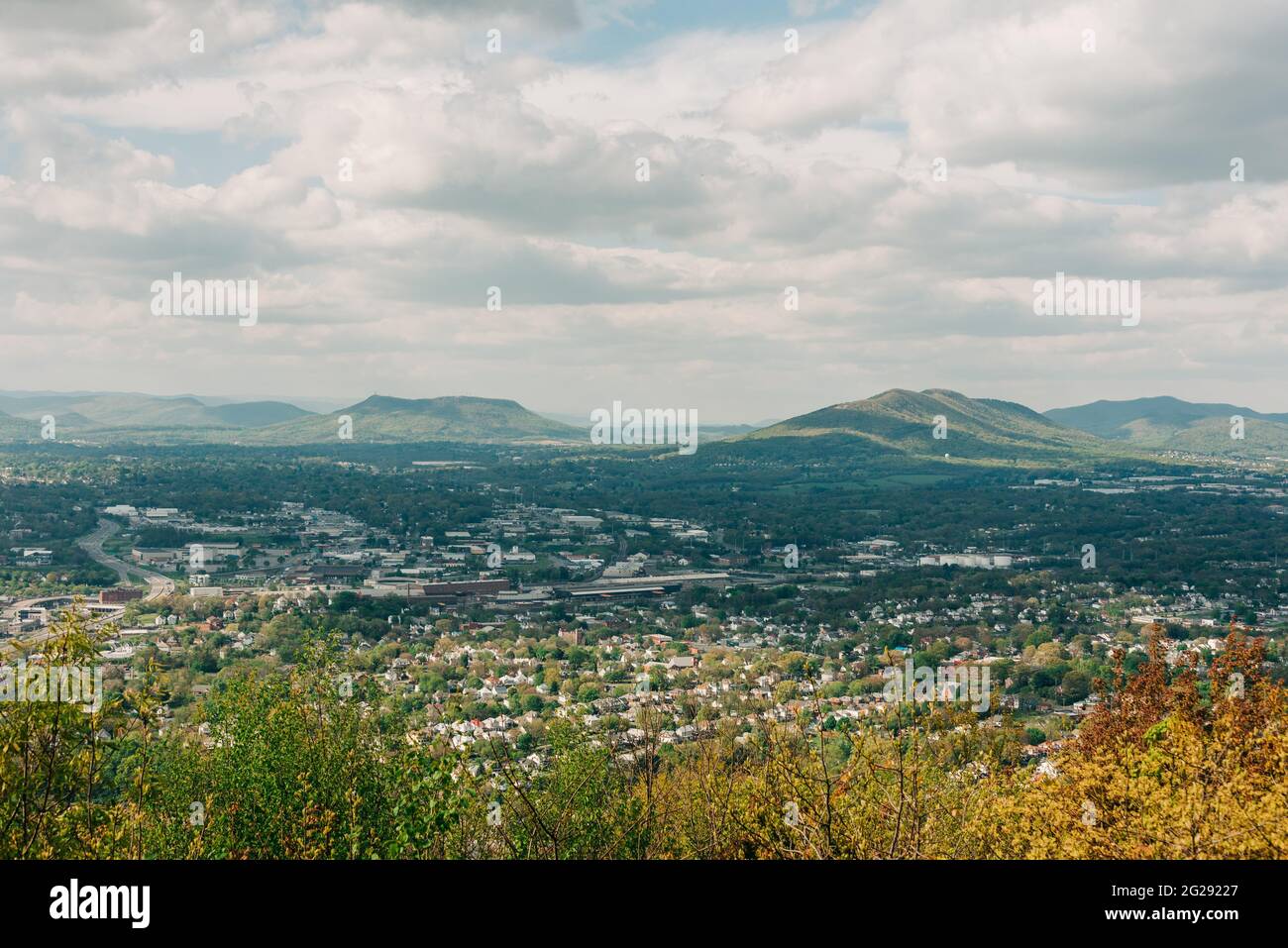 View of the Roanoke Valley from Mill Mountain Park, in Roanoke ...