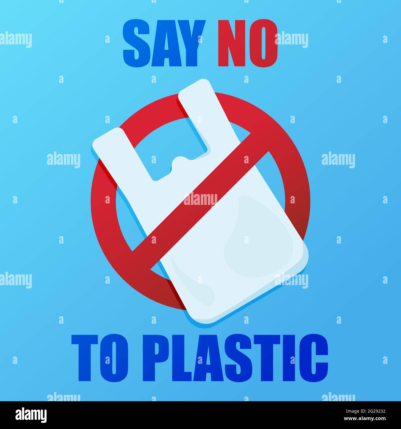 Stop plastic pollution. Banner. Plastic bag. Ecology problem concept Stock Vector Image & Art ...