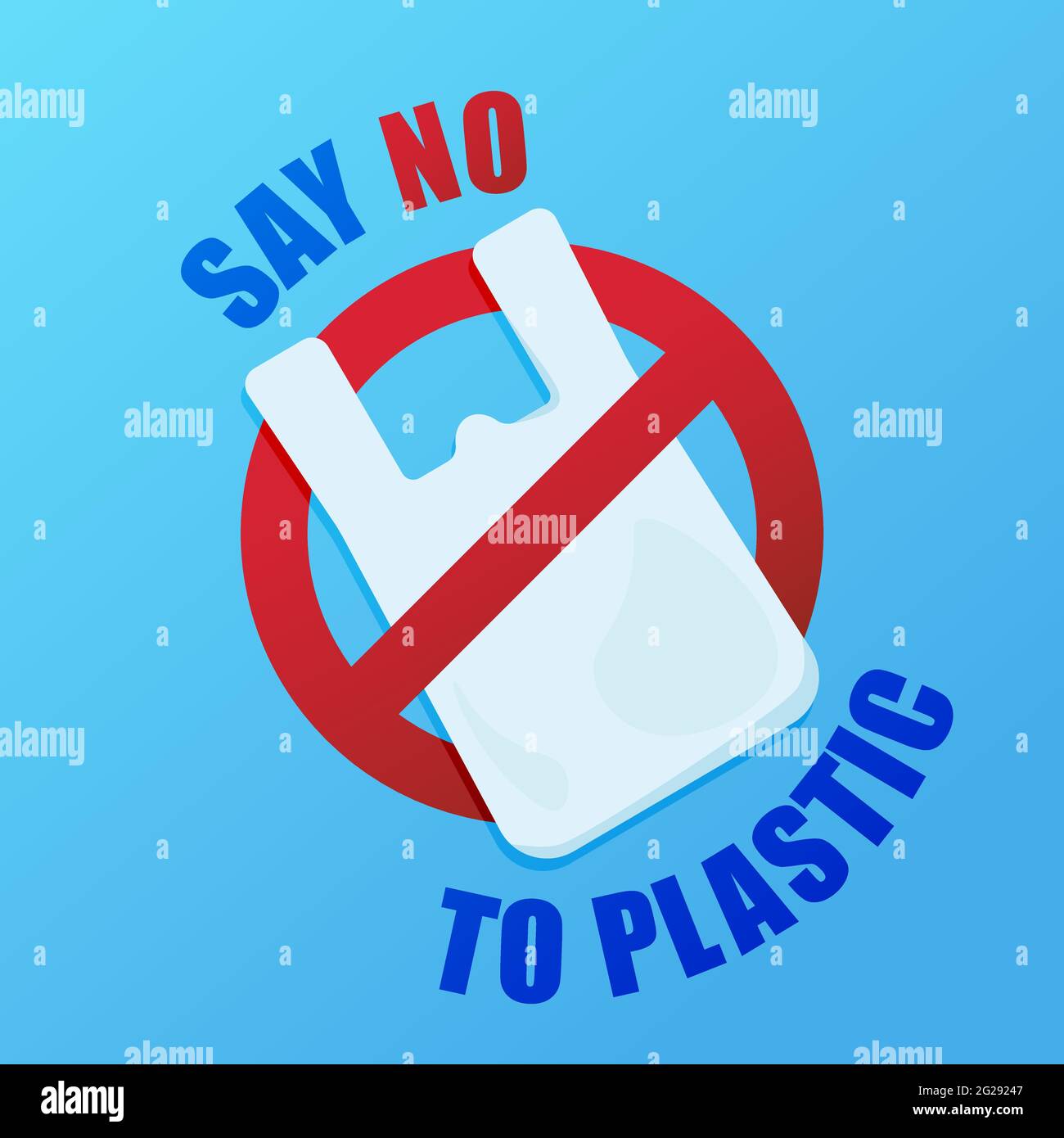 Stop plastic pollution. Banner. Plastic bag. Ecology problem concept ...