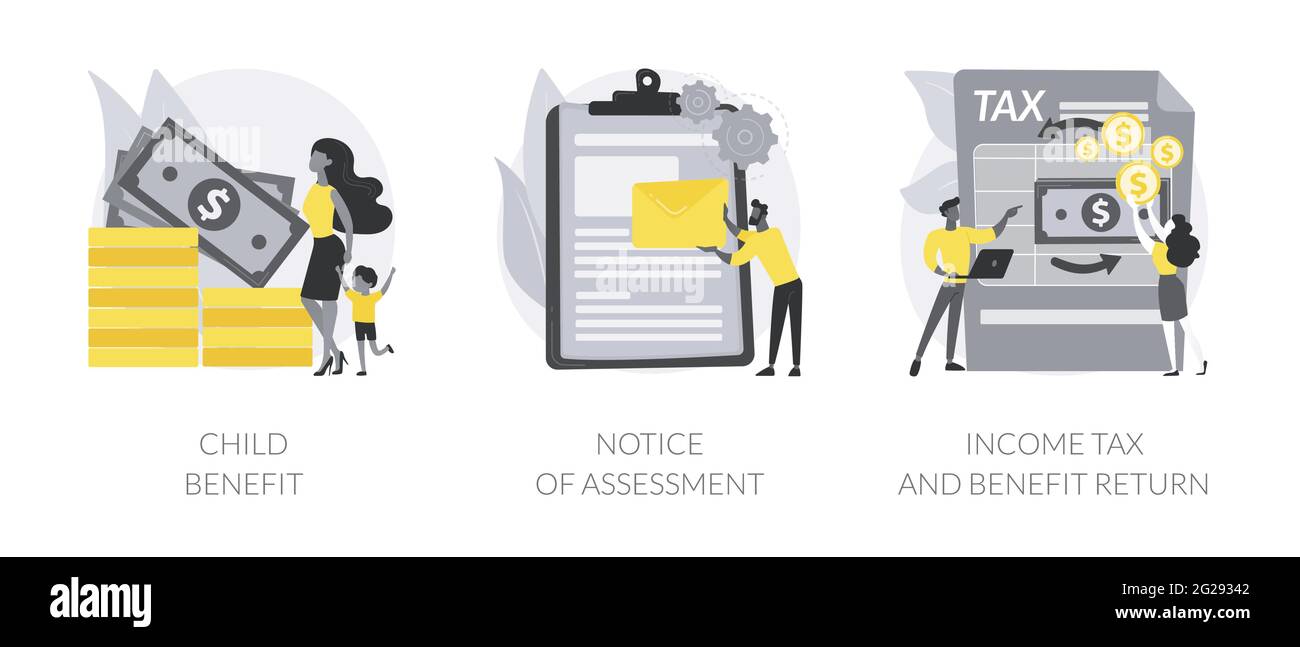 Income year abstract concept vector illustrations Stock Vector Image ...