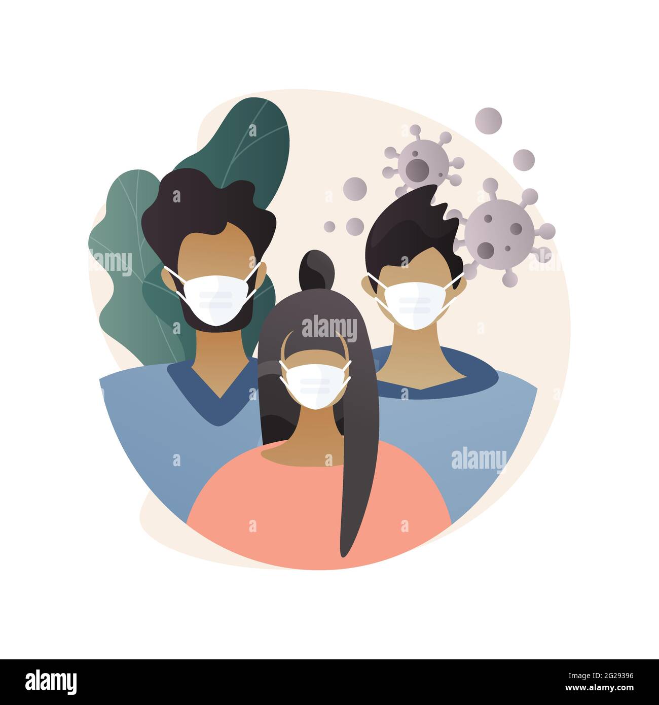 Wear a mask abstract concept vector illustration Stock Vector Image ...