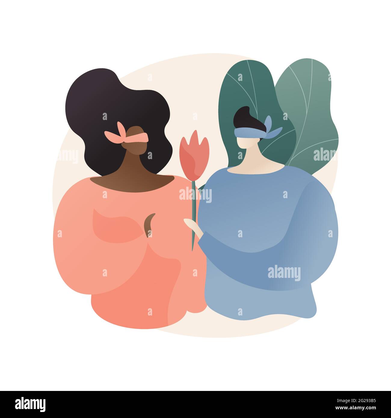 Blind date abstract concept vector illustration Stock Vector Image ...