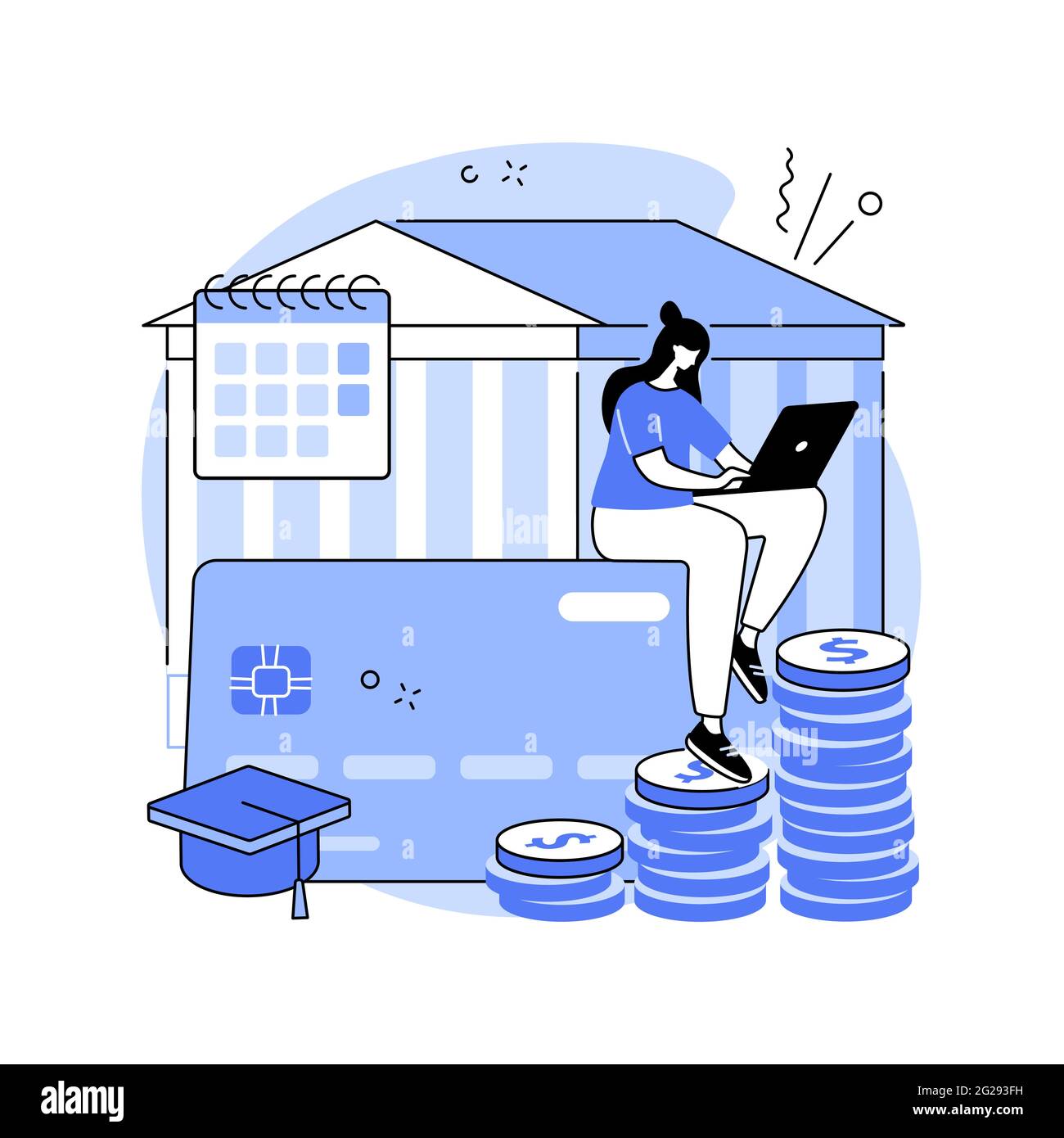 Student debt cartoon Stock Vector Images - Alamy