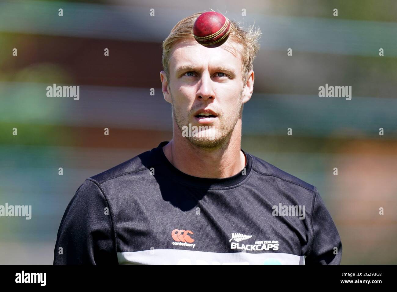 New Zealand's Kyle Jamieson during a nets session at Edgbaston ...