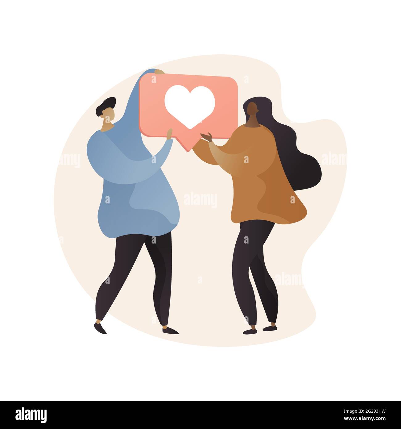 Relationship status abstract concept vector illustration Stock Vector ...
