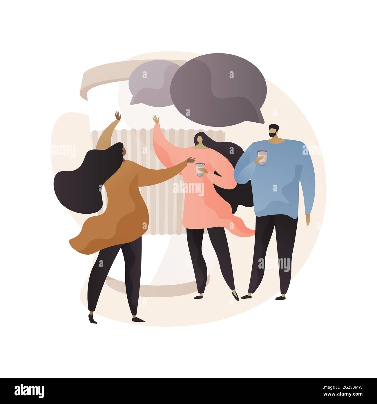 Friends meeting abstract concept vector illustration Stock Vector Image ...
