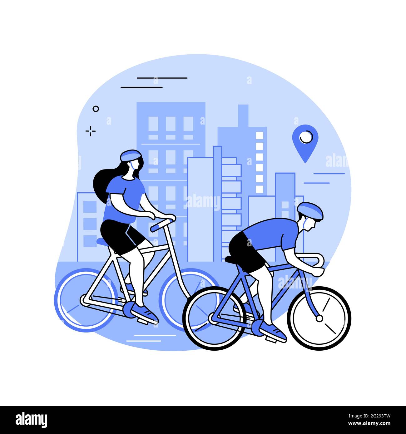 Road bicycle abstract concept vector illustration Stock Vector Image ...