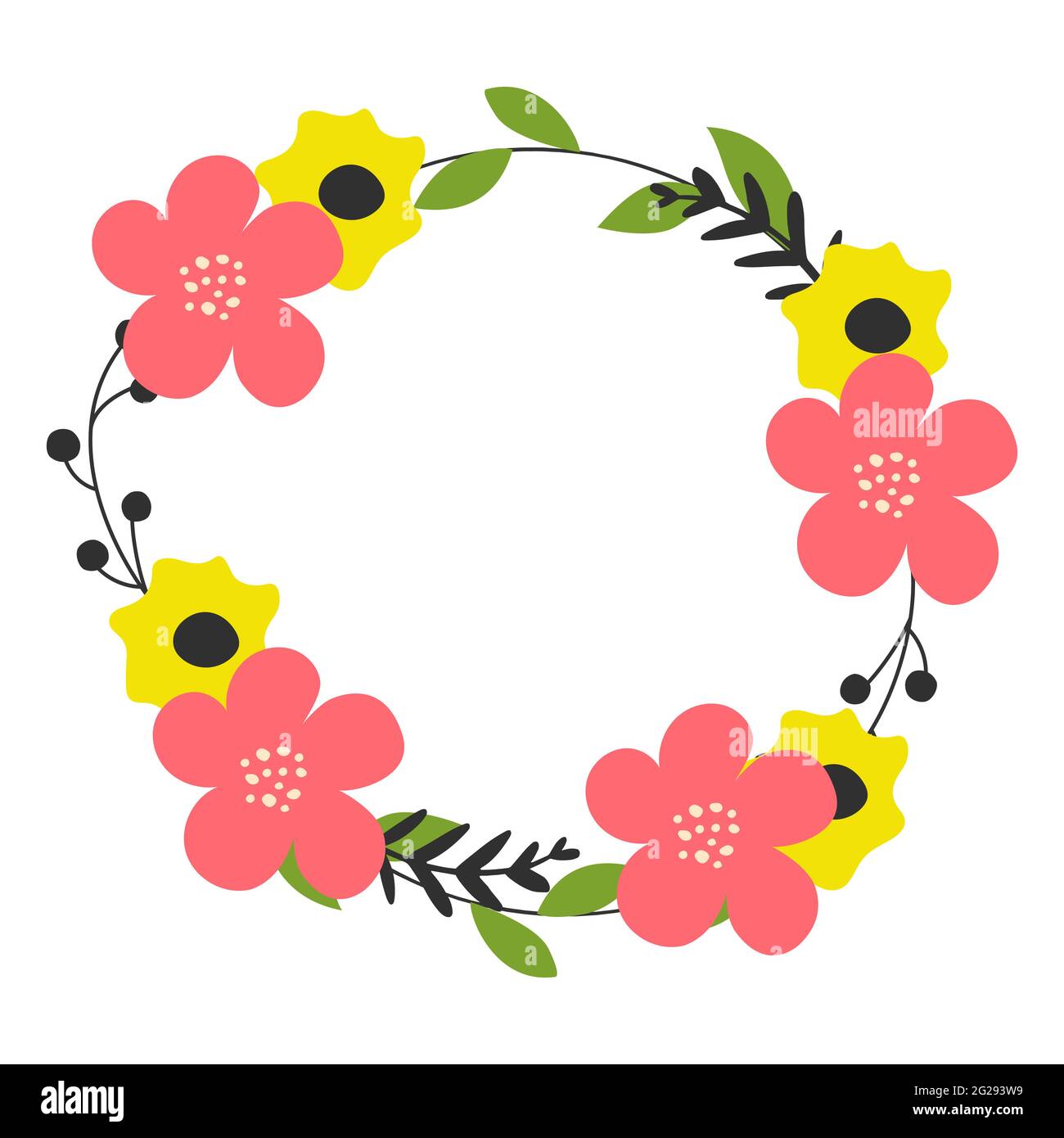 Flower wreaths Cut Out Stock Images & Pictures - Alamy