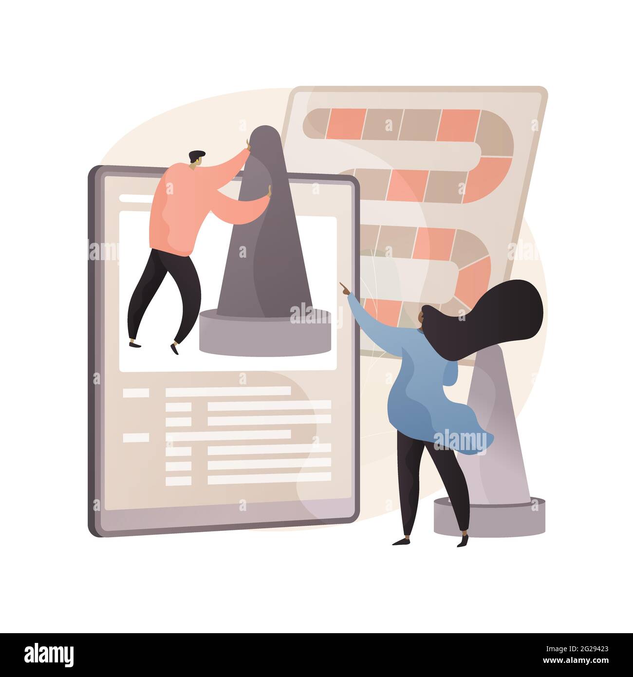 Online board gaming abstract concept vector illustration Stock Vector ...