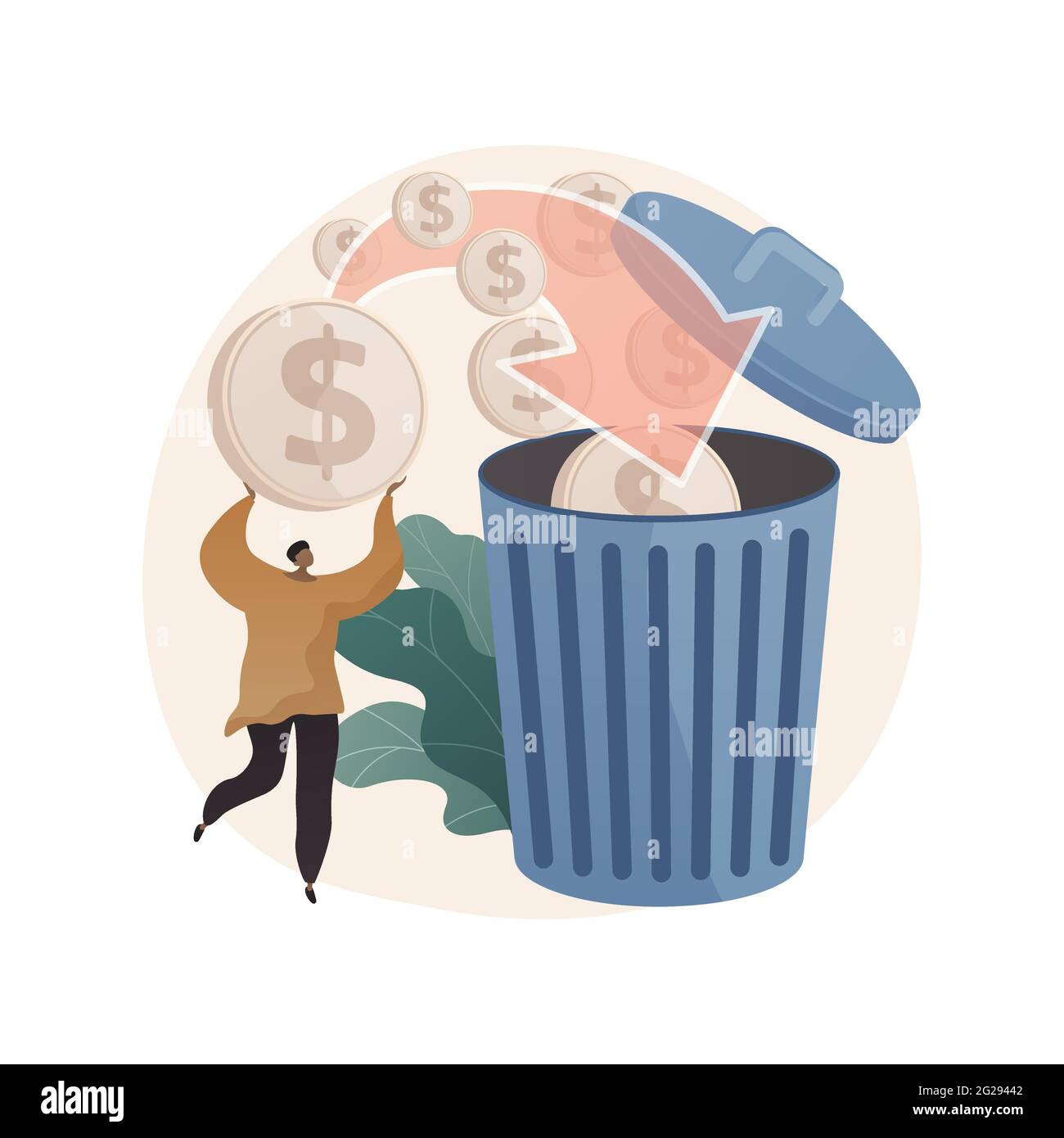 Overspending abstract concept vector illustration Stock Vector Image ...