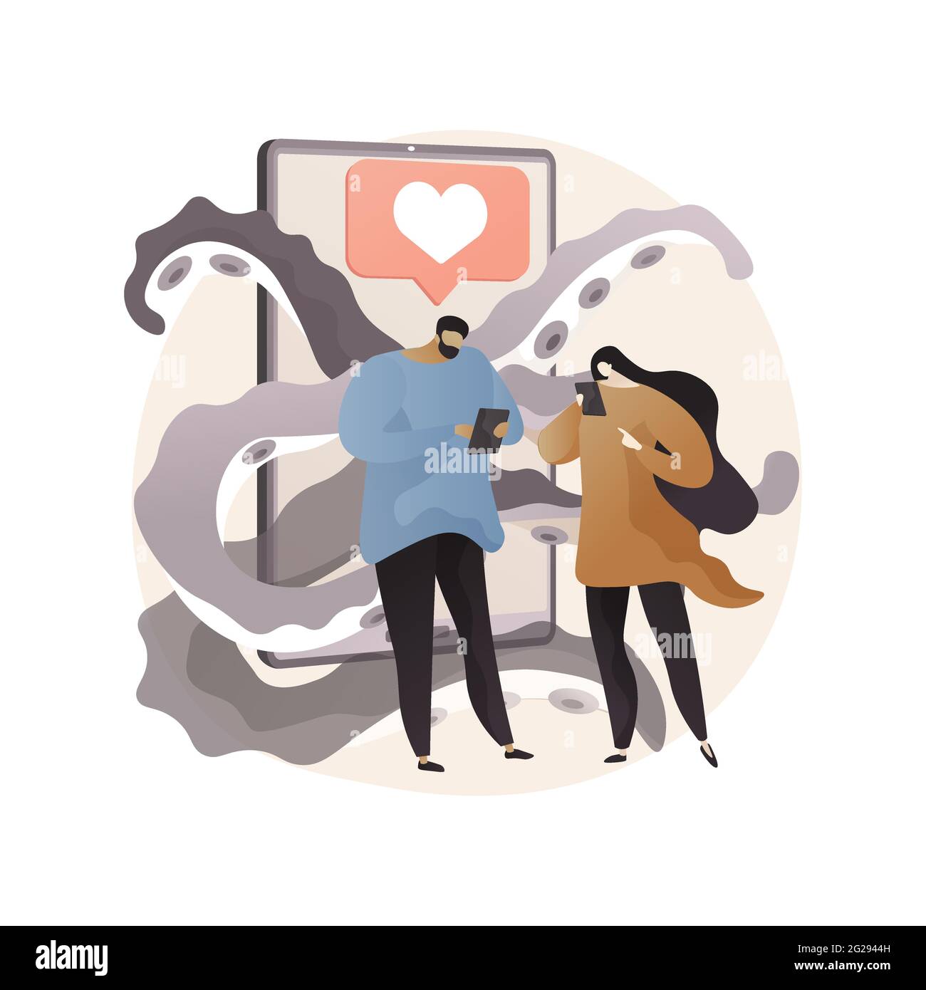 Mindlessly scrolling abstract concept vector illustration Stock Vector Image & Art - Alamy