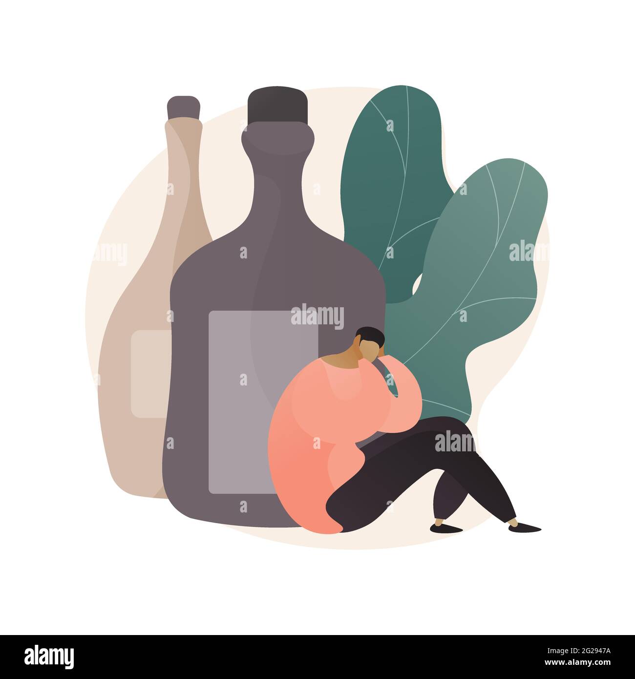 Drinking alcohol abstract concept vector illustration Stock Vector ...
