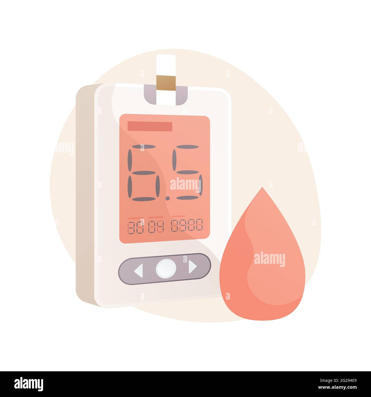 Blood glucose meter abstract concept vector illustration Stock Vector ...
