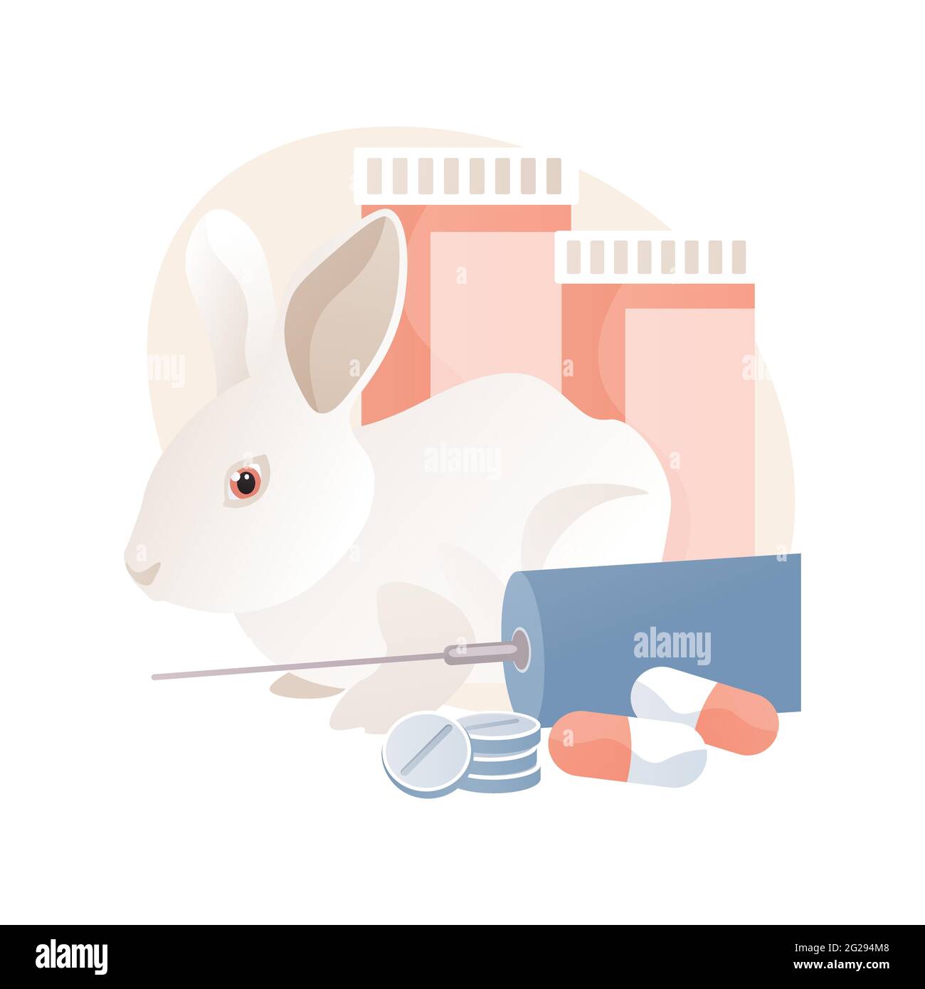 Animal testing of medicines abstract concept vector illustration Stock ...